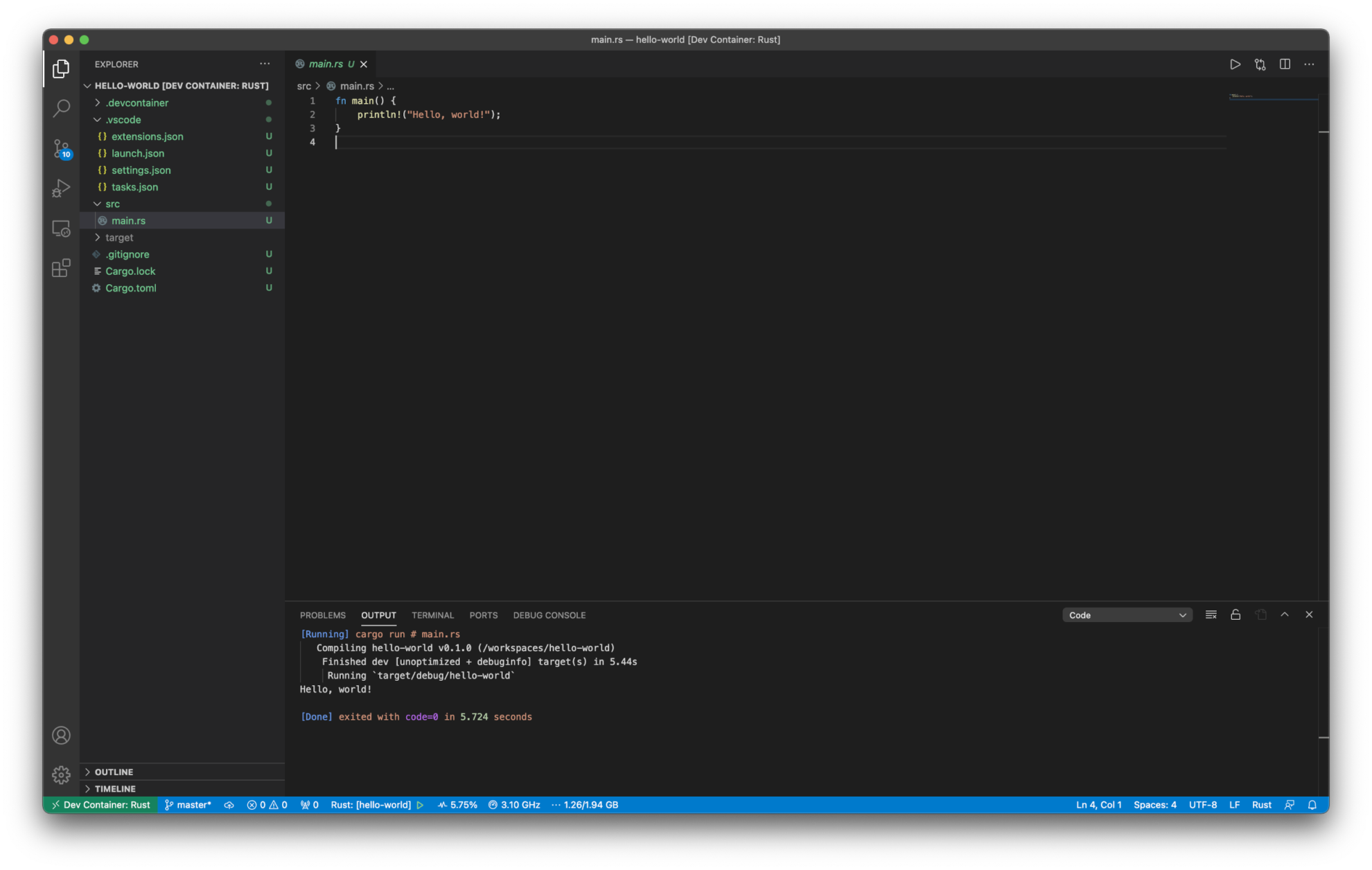 Working with Rust in VSCode’s devcontainer – Page 5 – Louis T. Getterman IV
