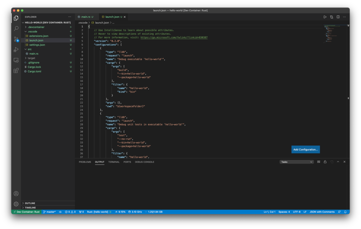 Working with Rust in VSCode’s devcontainer – Page 4 – Louis T. Getterman IV
